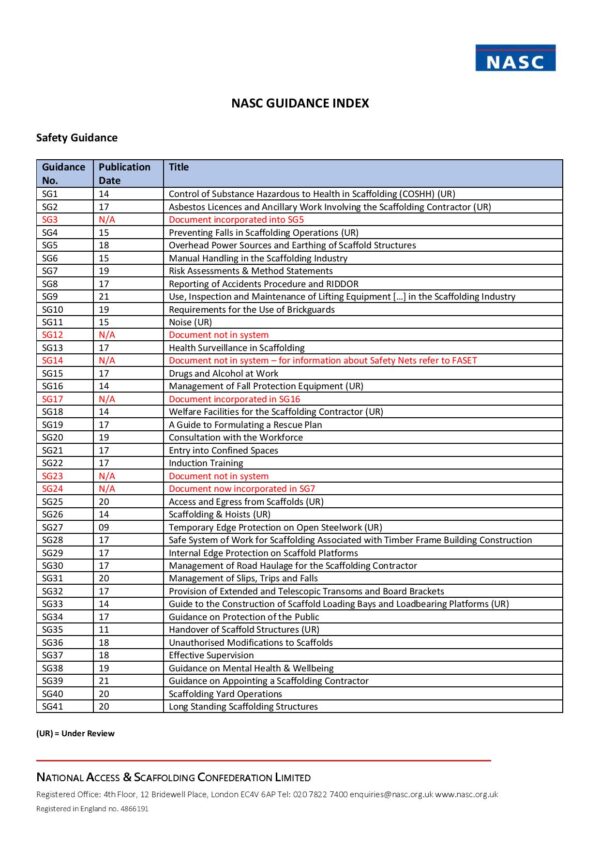 NASC - National Access & Scaffolding Confederation